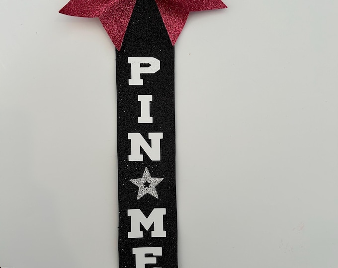 Pin Me Cheer Ribbon, Pin Me Comp Chain, Cheerleader Gift, Pin Me ...