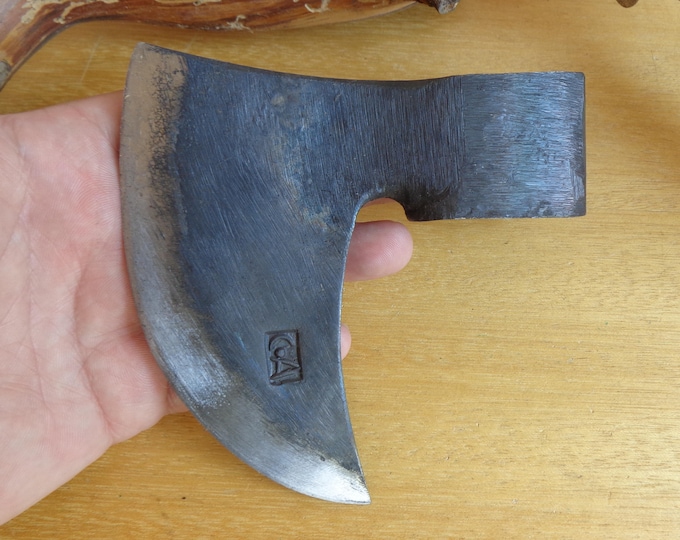 Forged Handmade Viking Style Steel Sickle Blade Blank Axe Head Throwing ...