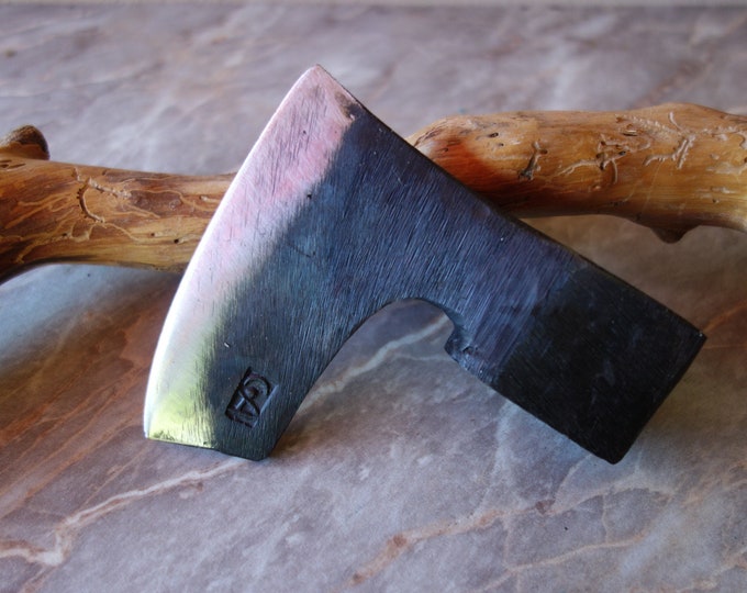 Forged Handmade Viking Style Steel Sickle Blade Blank Axe Head Throwing ...