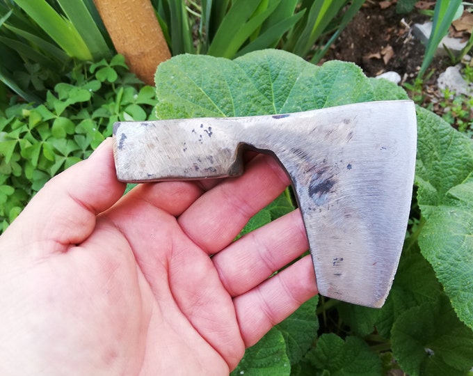 Forged Handmade Viking Style Steel Sickle Blade Blank Axe Head Throwing ...