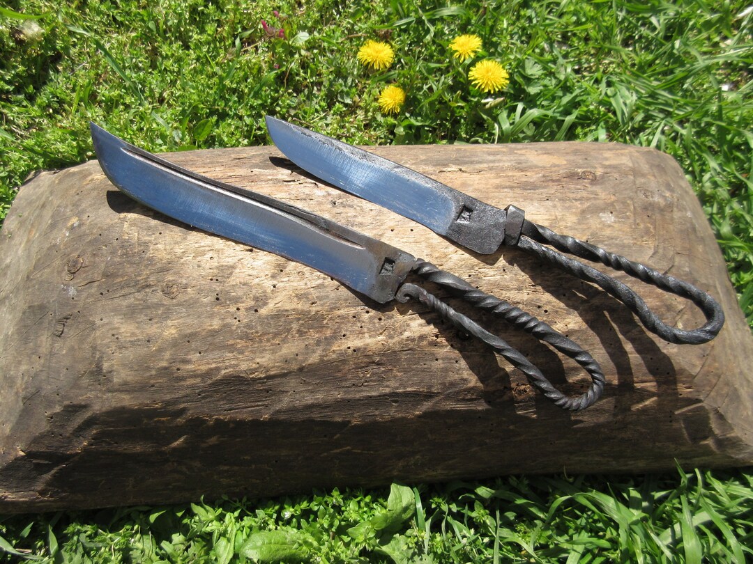 Handgefertigte Wikingermesser - Set aus geschmiedetem Stahl ...