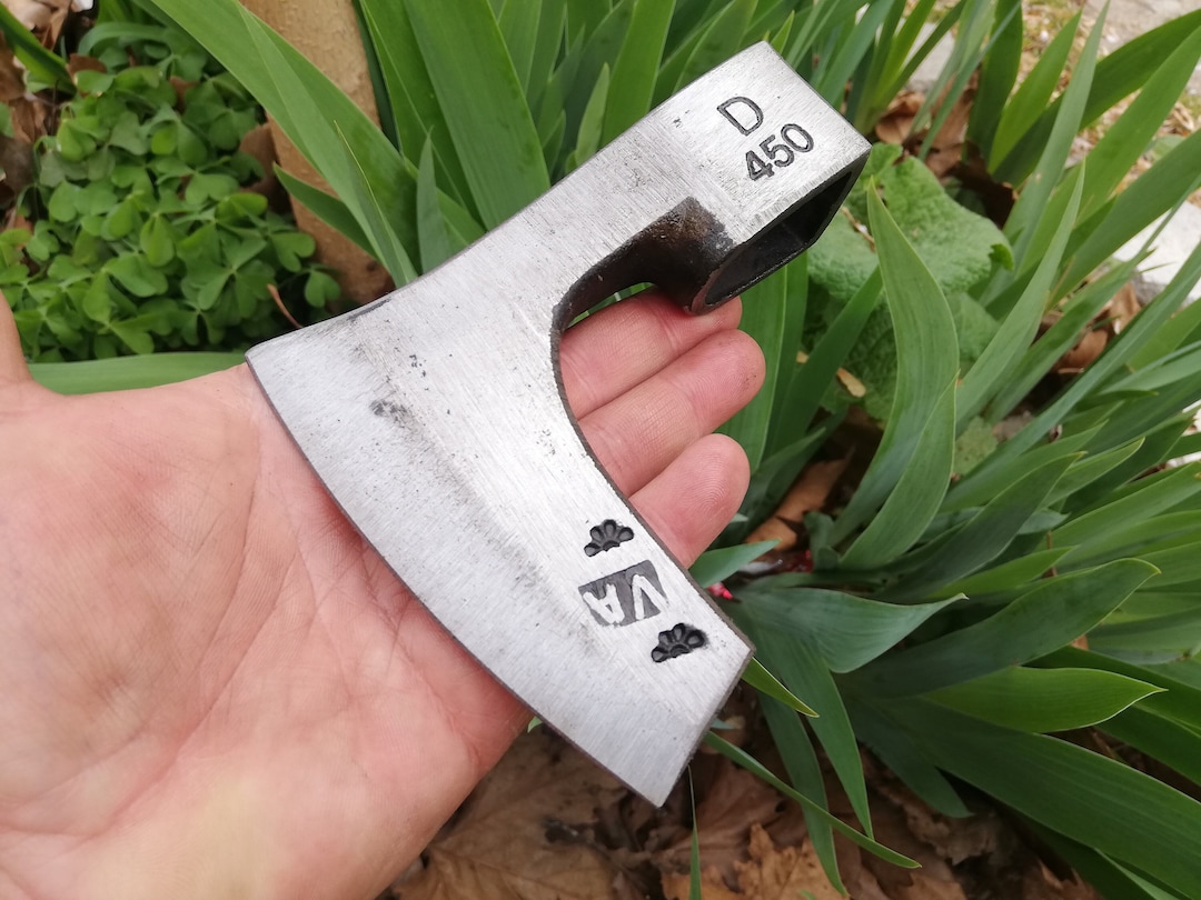 Forged Handmade 0,450 Kg Viking Style Bearded Blade Blank Axe Head ...