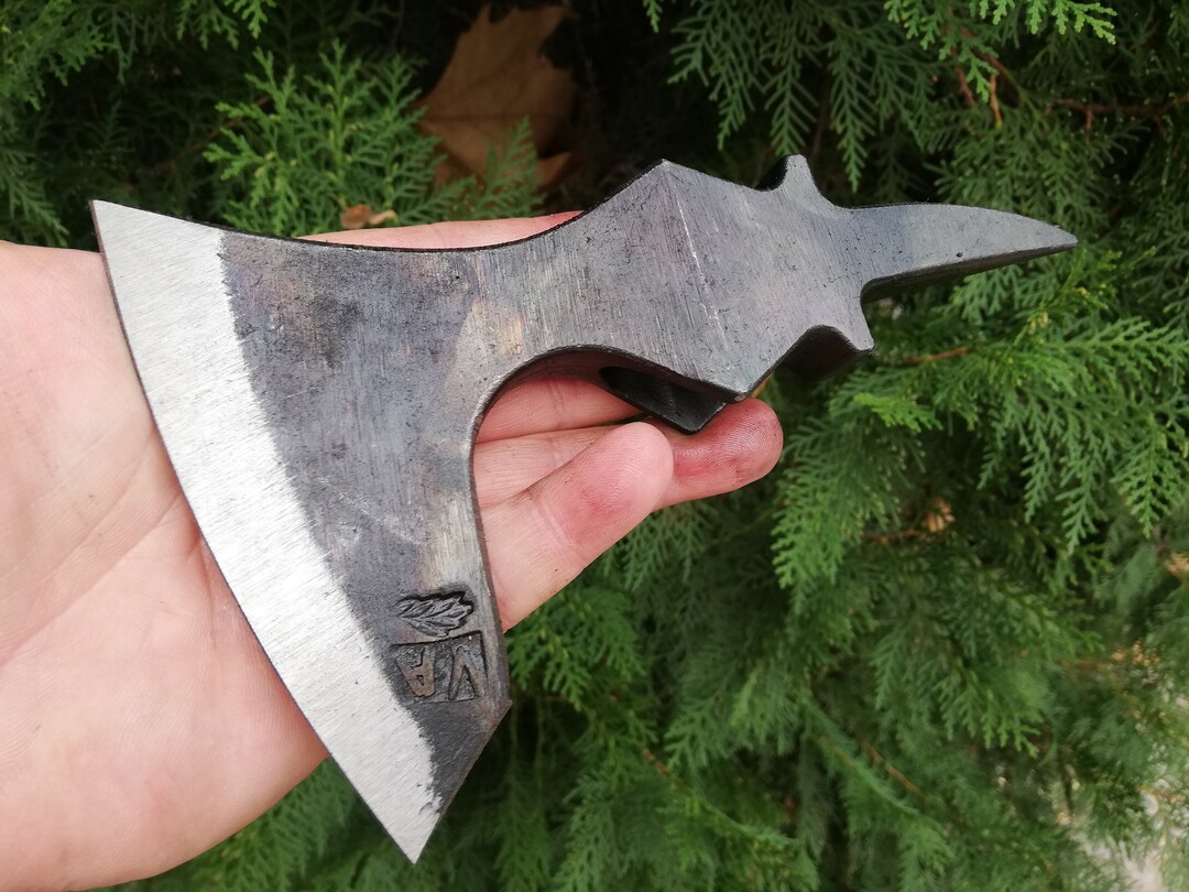 Handmade Forged Viking Axe Head: Bearded Pick Spike Bushcraft Tool - Etsy