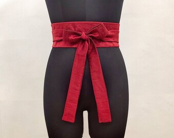 Red Obi Belt | Etsy