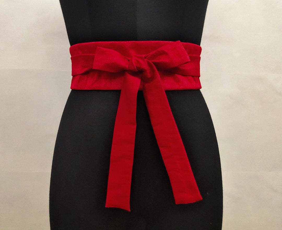 Red Obi Belt Women, Kimono Dress Belts for Women, Waist Cincher ...