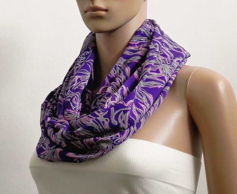 Purple Infinity Scarf Shawl Fashion Scarves for Women Loop | Etsy