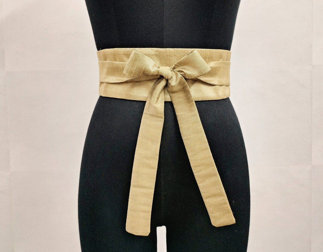 Rust Obi Belt Women, Dull Gold Dress Belts for Women, Waist Cincher ...