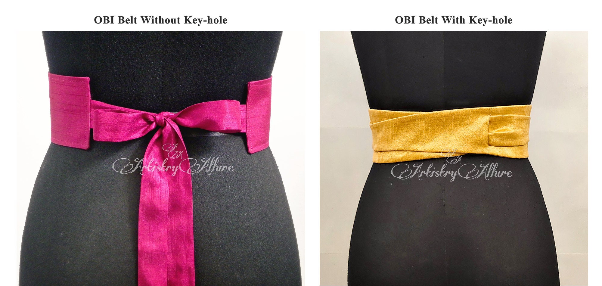 Red Obi Belt, Kimono Dress Sash, Waist Cincher Faux Dupioni Silk , Wrap ...