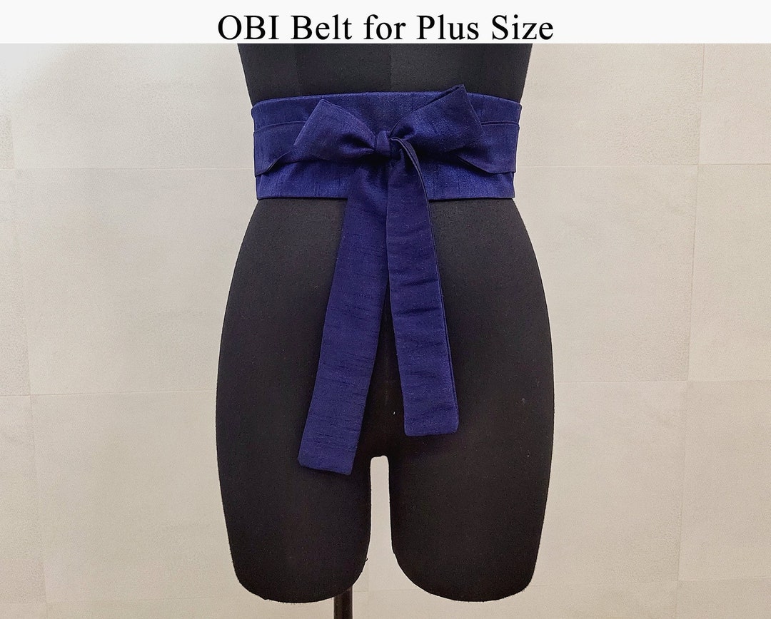 Navy Blue Plus Size Obi Belt Women, Dress Belts for Women, Waist ...