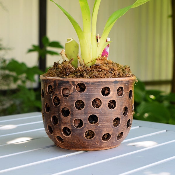 Ceramic Handmade Orchid Pots - Etsy