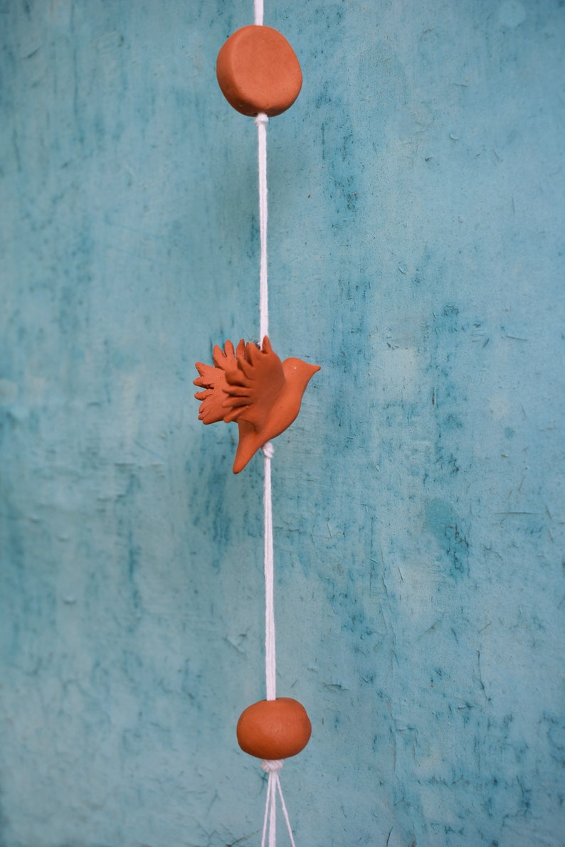 Rustic Wind Chime Mobile Ceramic Bell Porch Wind Bell - Etsy