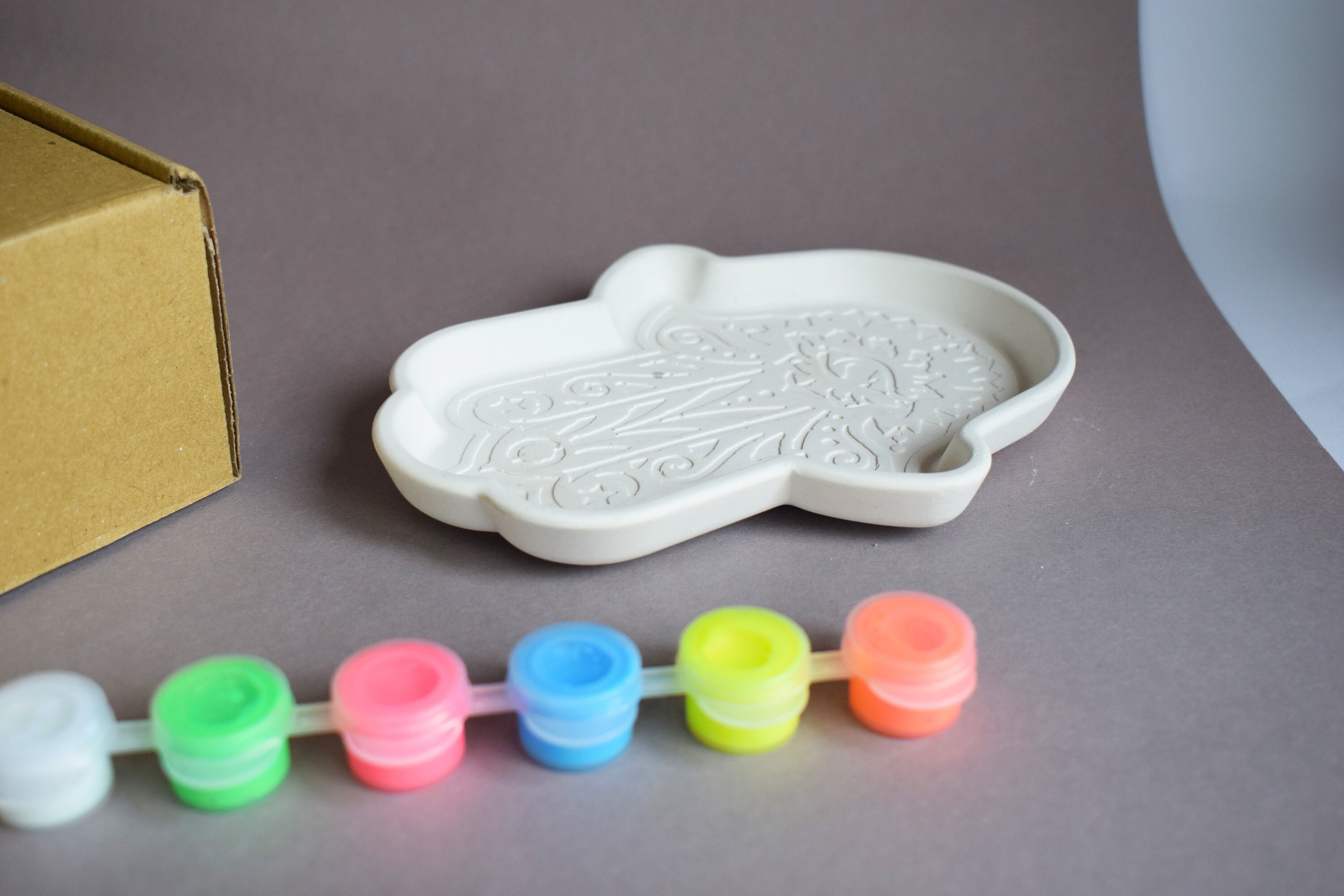 At Home Pottery Painting Kit Candle Holder Painting Kit - Etsy