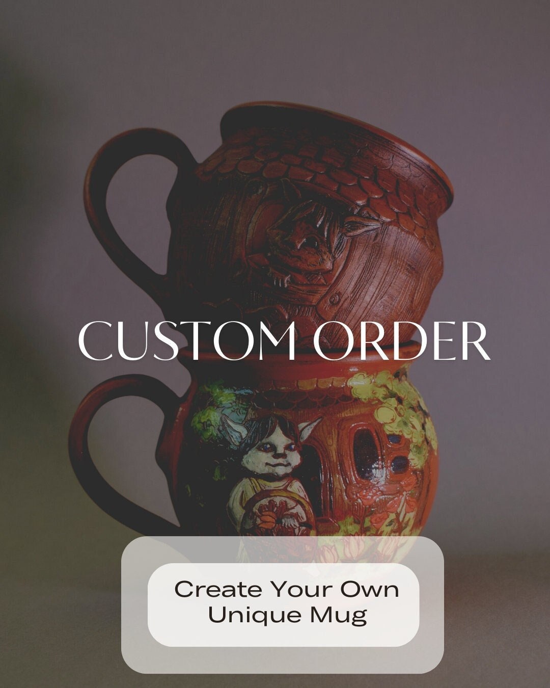Made-to-order Pottery Mug. Custom Handmade Clay Mug. Personalized ...
