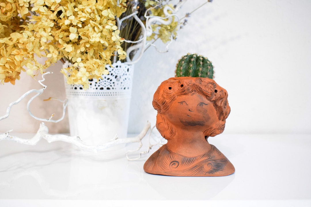 Handcrafted Girl Figurine Planter – for Small Plants or Air Plants ...