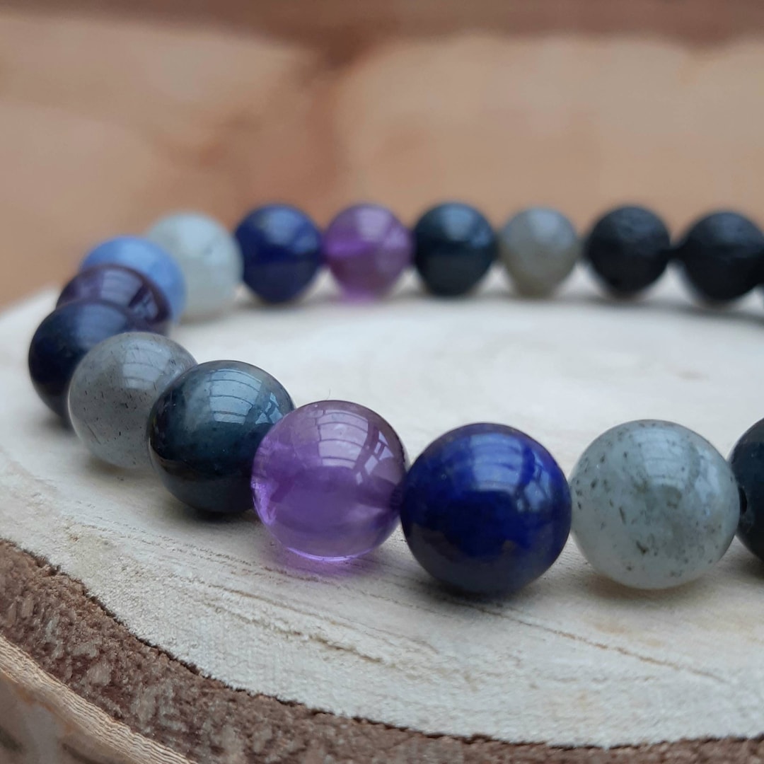 Third Eye Chakra Crystal Diffuser Bracelet / Essential Oil - Etsy Singapore