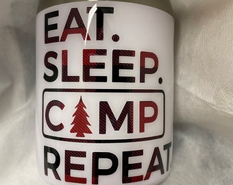Eat Sleep Travel Repeat Travel Mug Cup Tea Coffee Slogan - Etsy