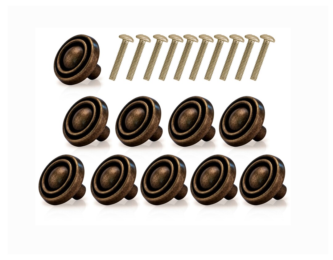 10pcs Vintage Look Drawer Knobs Dresser Knob Cabinet Hardware Rustic ...