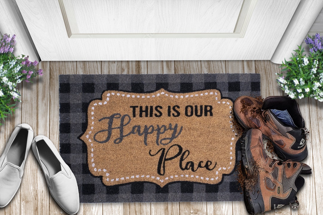 Mascot Hardware This is Our Happy Place Doormat 28x18 Inch Non Slip ...