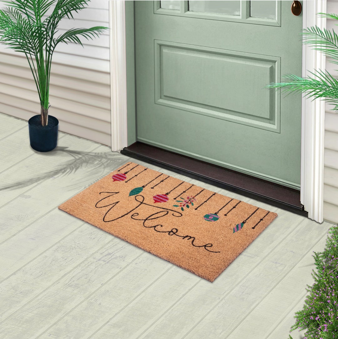 Welcome Cursive Script Door Mat, Welcome Doormat, Custom Doormat, Front ...