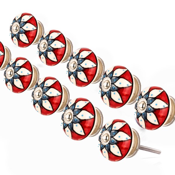 Red Cabinet Knobs - Etsy