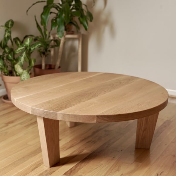 Large Round Coffee Table Wood - Etsy