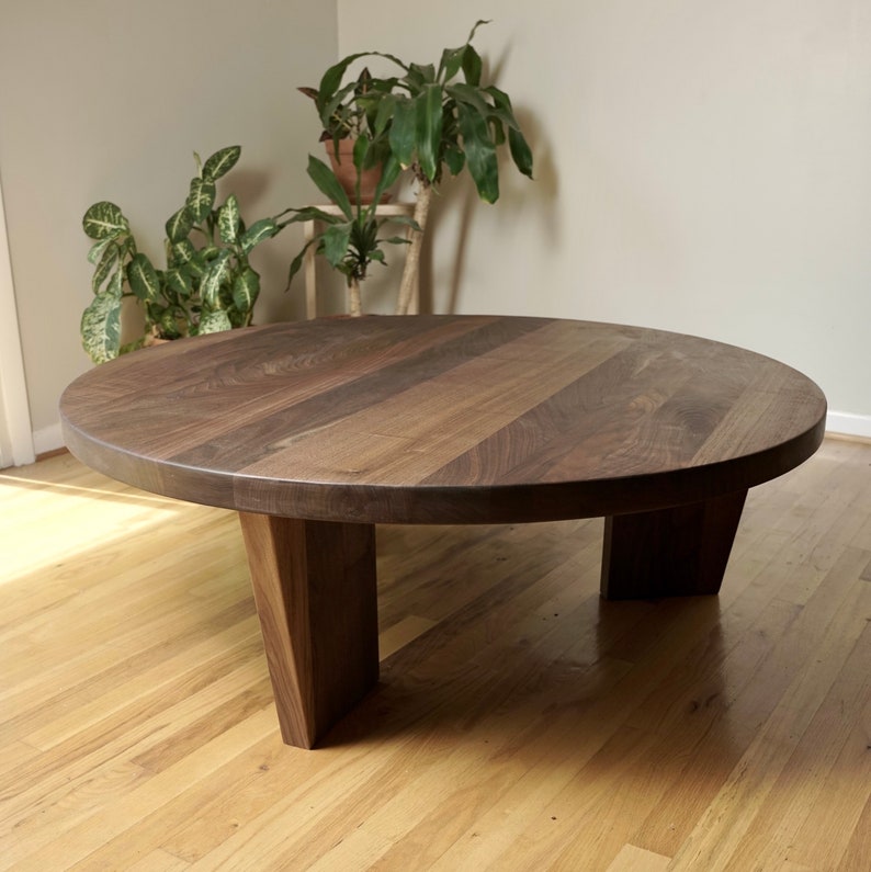 Round Chunky Coffee Table - Etsy