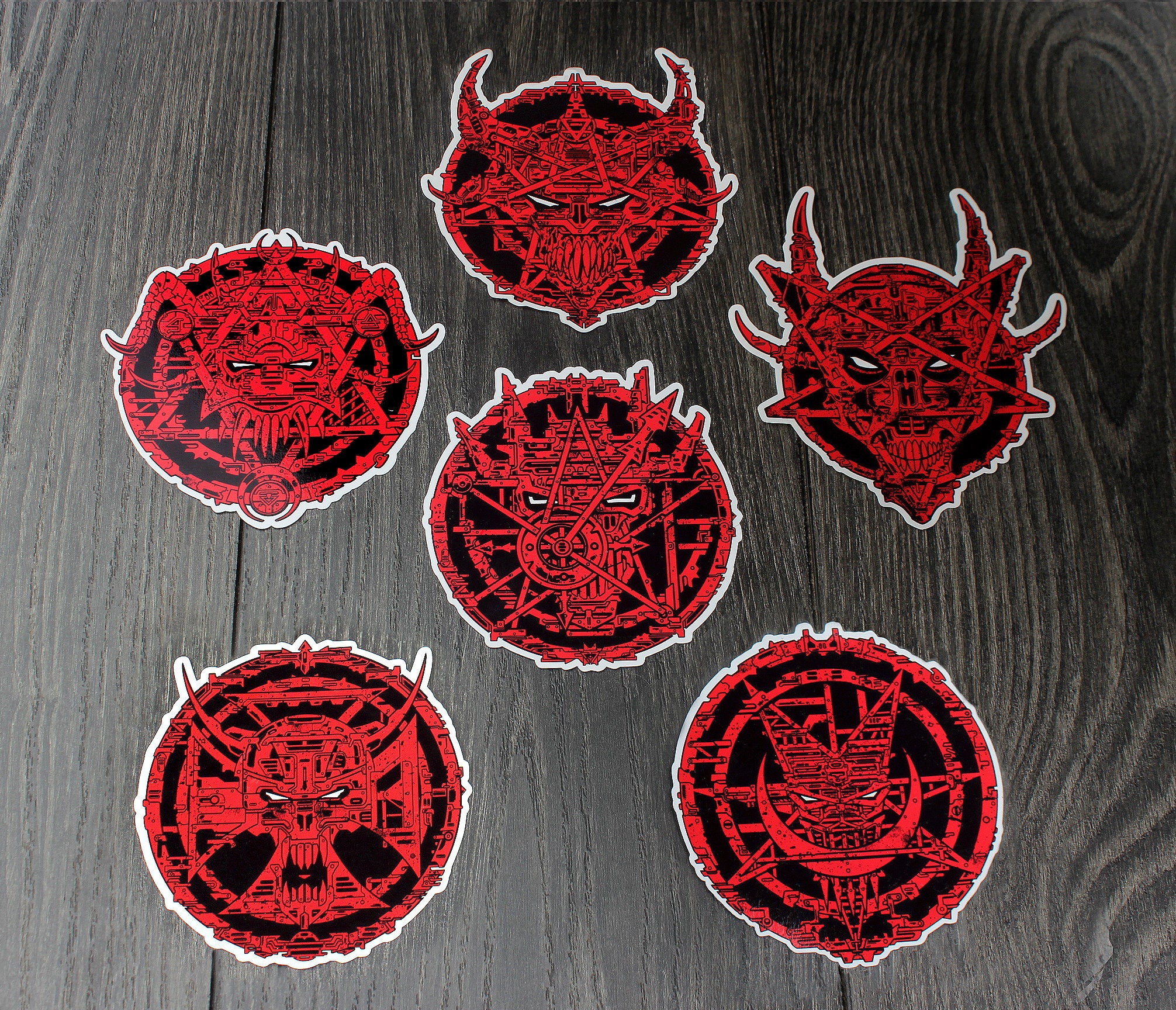 Cyberpunk Demon Sticker Set - Etsy