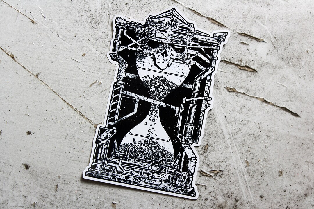 Cyberpunk Sand Timer Sticker - Etsy