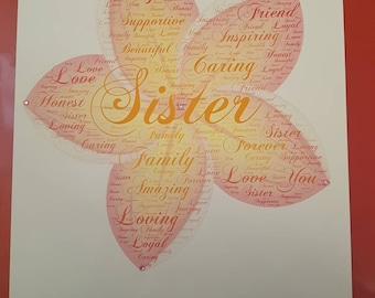 Sister word art | Etsy