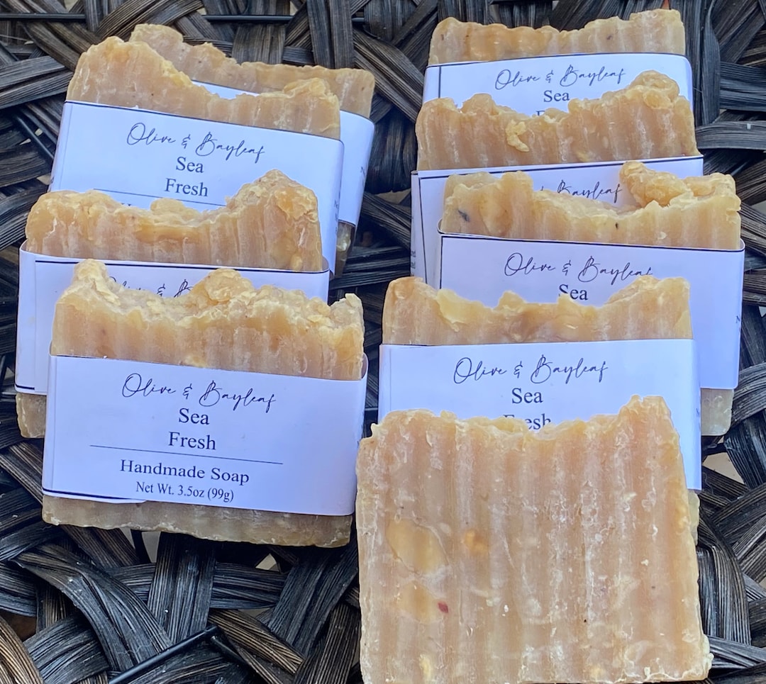 Sea Fresh Scented Handmade Soap, Artisan Soap, Bar Soap, Bath Soap, No ...