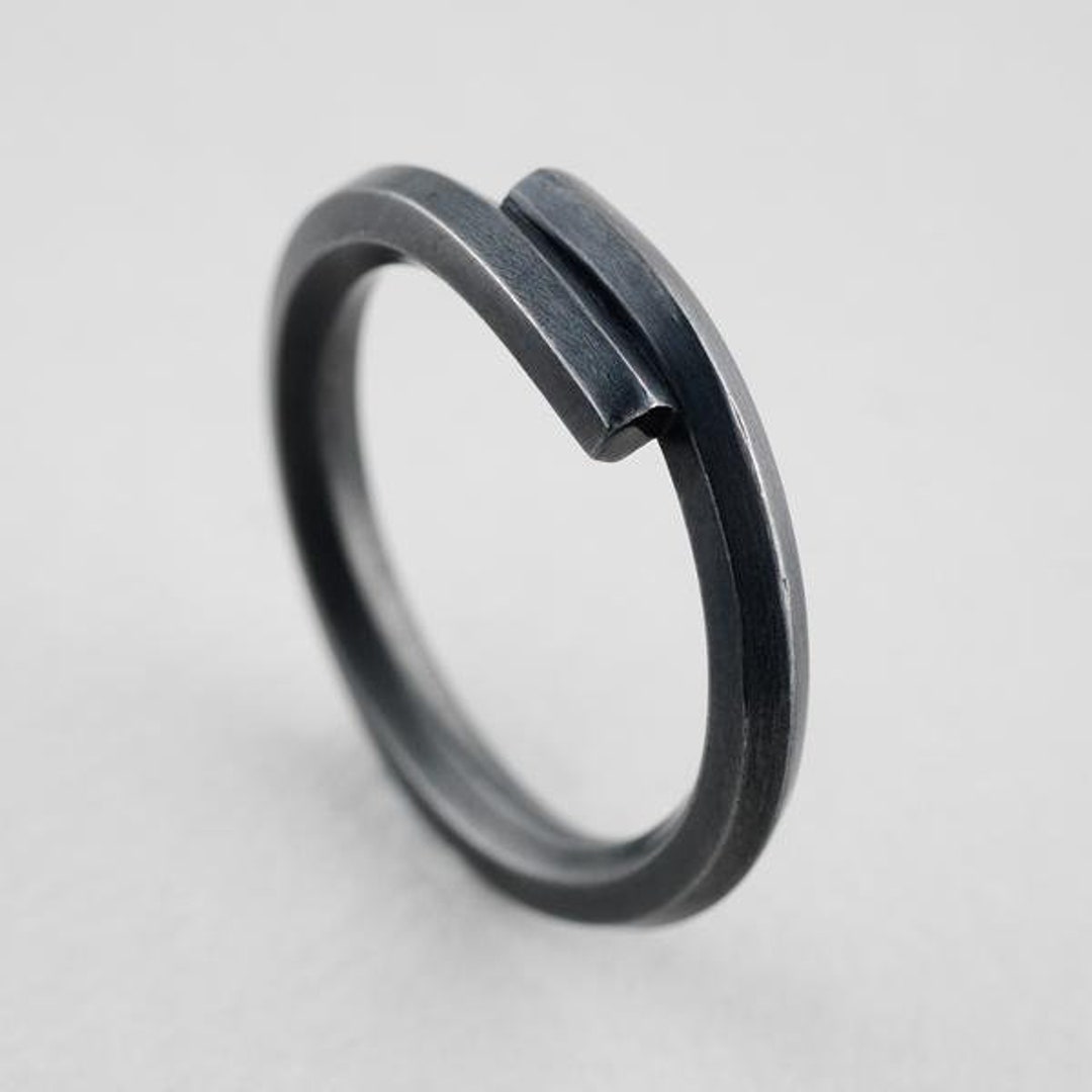 Heavyweight Staffa Ring, Oxidised Finish - A Sterling Silver Ring From ...