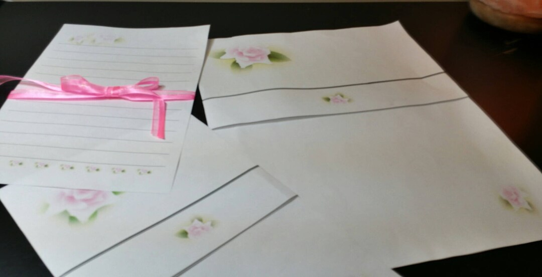 Printable English Tea Rose White Stationery - Etsy