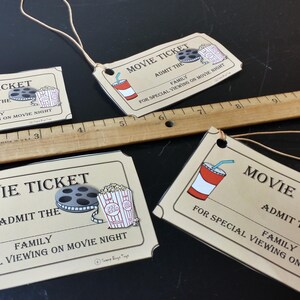 Printable Movie Ticket Gift Tag Label - Etsy