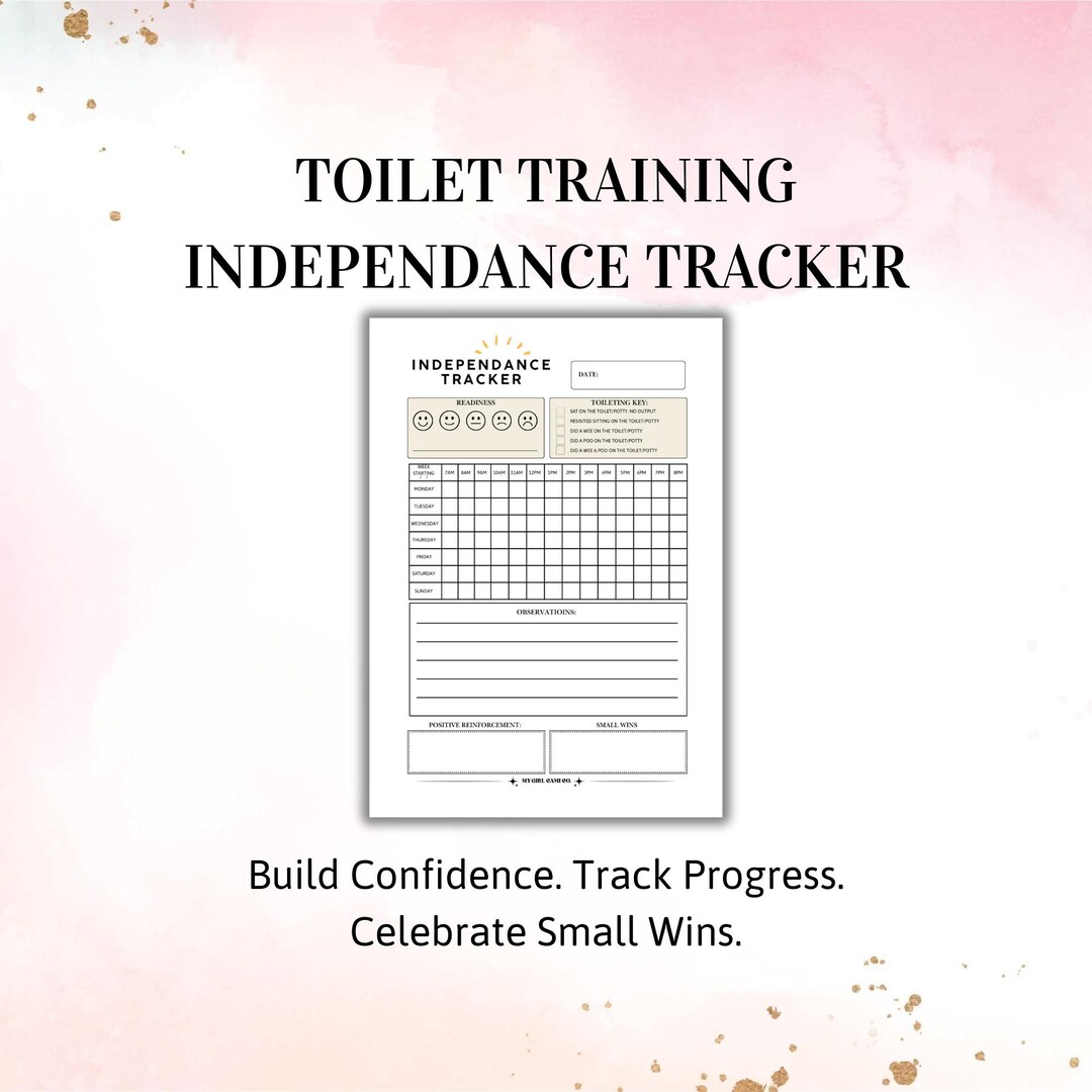 Toilet Training Chart Printable | Potty Training Log PDF for Toddlers ...