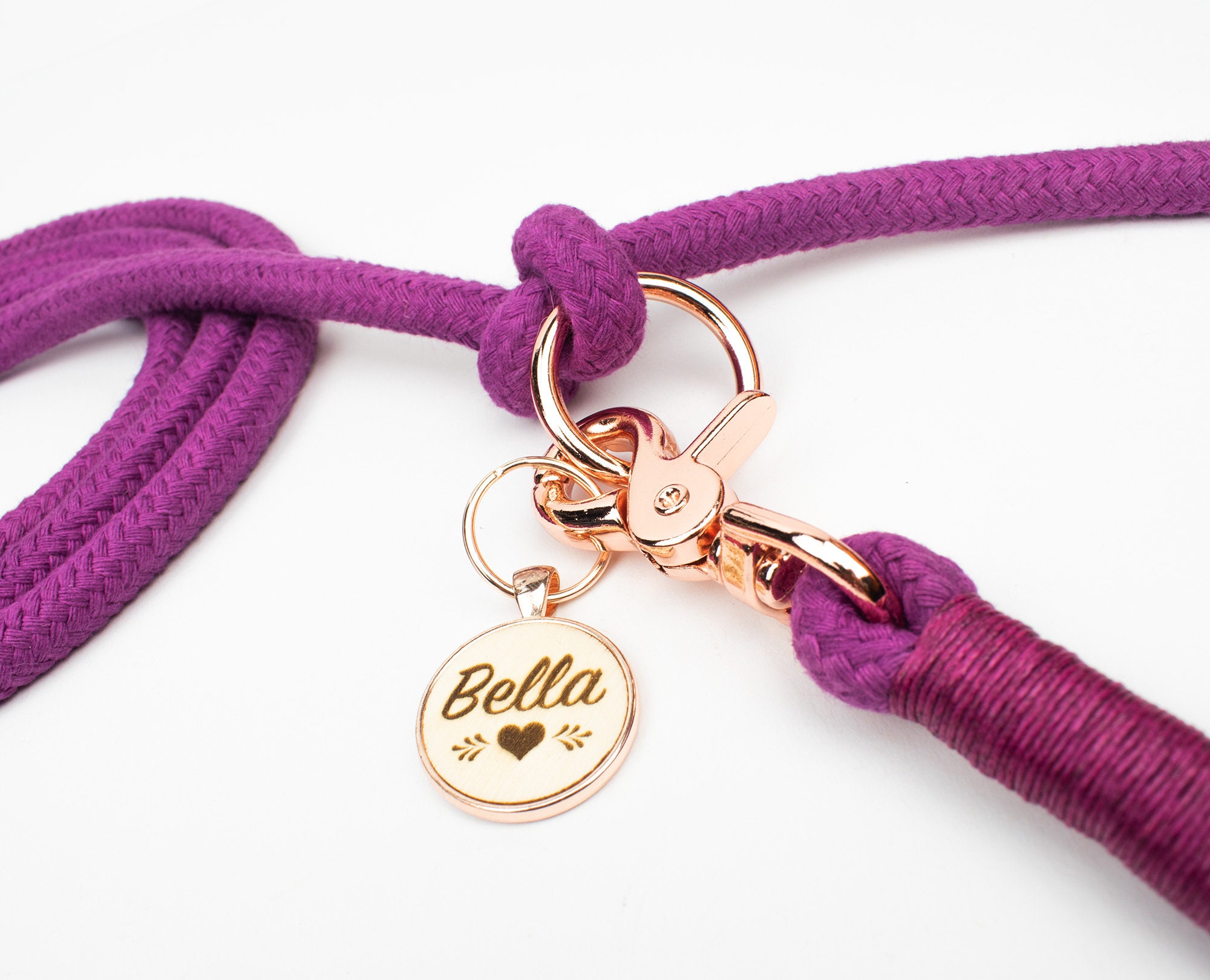 Dog Leash LITTLE GIRL in Pink With Rosegold Scissor Carabiner - Etsy ...