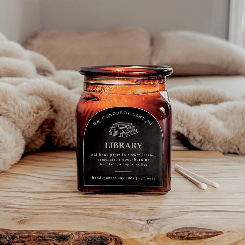 Library Candle - Etsy
