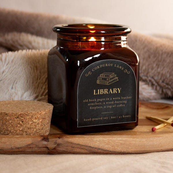 Library Candle - Etsy