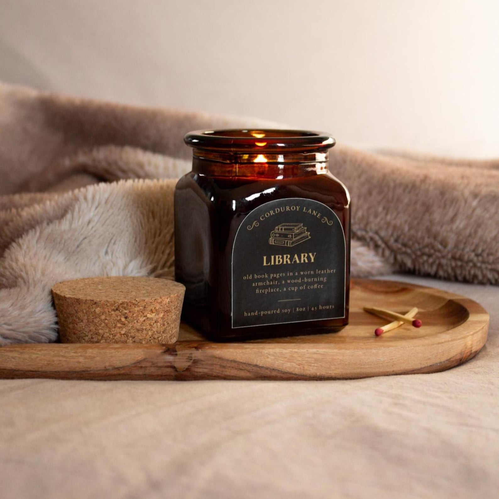 Library | Book Lover Candle, Dark Academia Gift, Literary Bookish ...