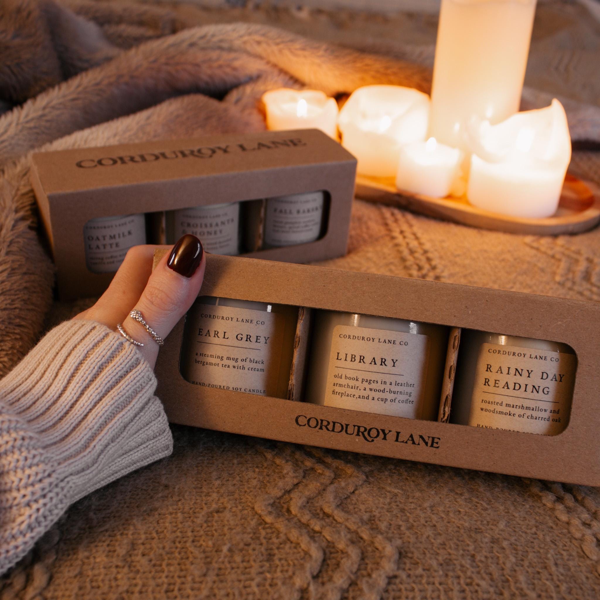 Candle Sampler Set of 3 Mini Reading + Book Lover Candles | Cozy ...