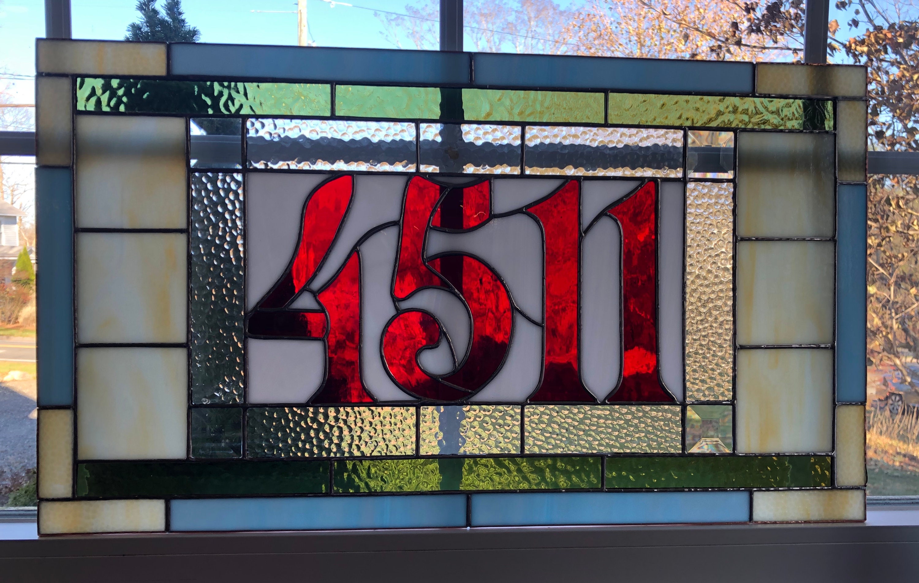 19-04 Stained Glass Transom Windows Available and Custom Made to Fit ...