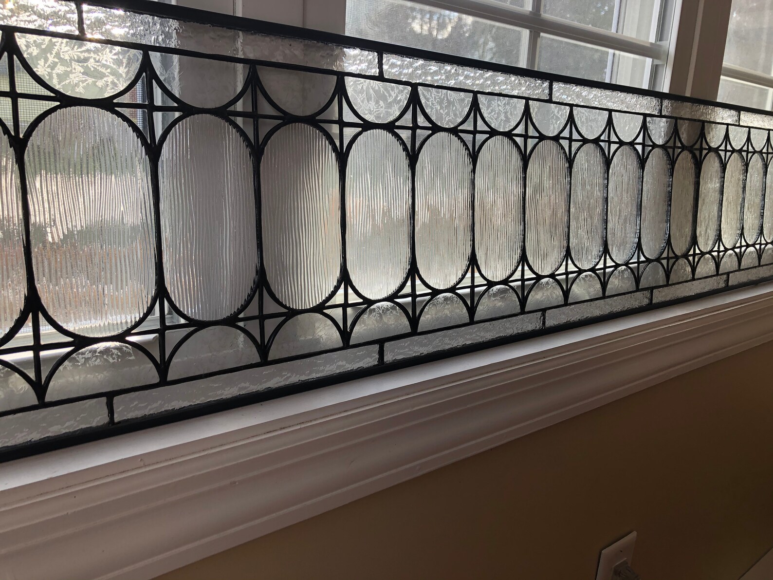 19-02X Transom Window in Clear Texture Glass - Etsy