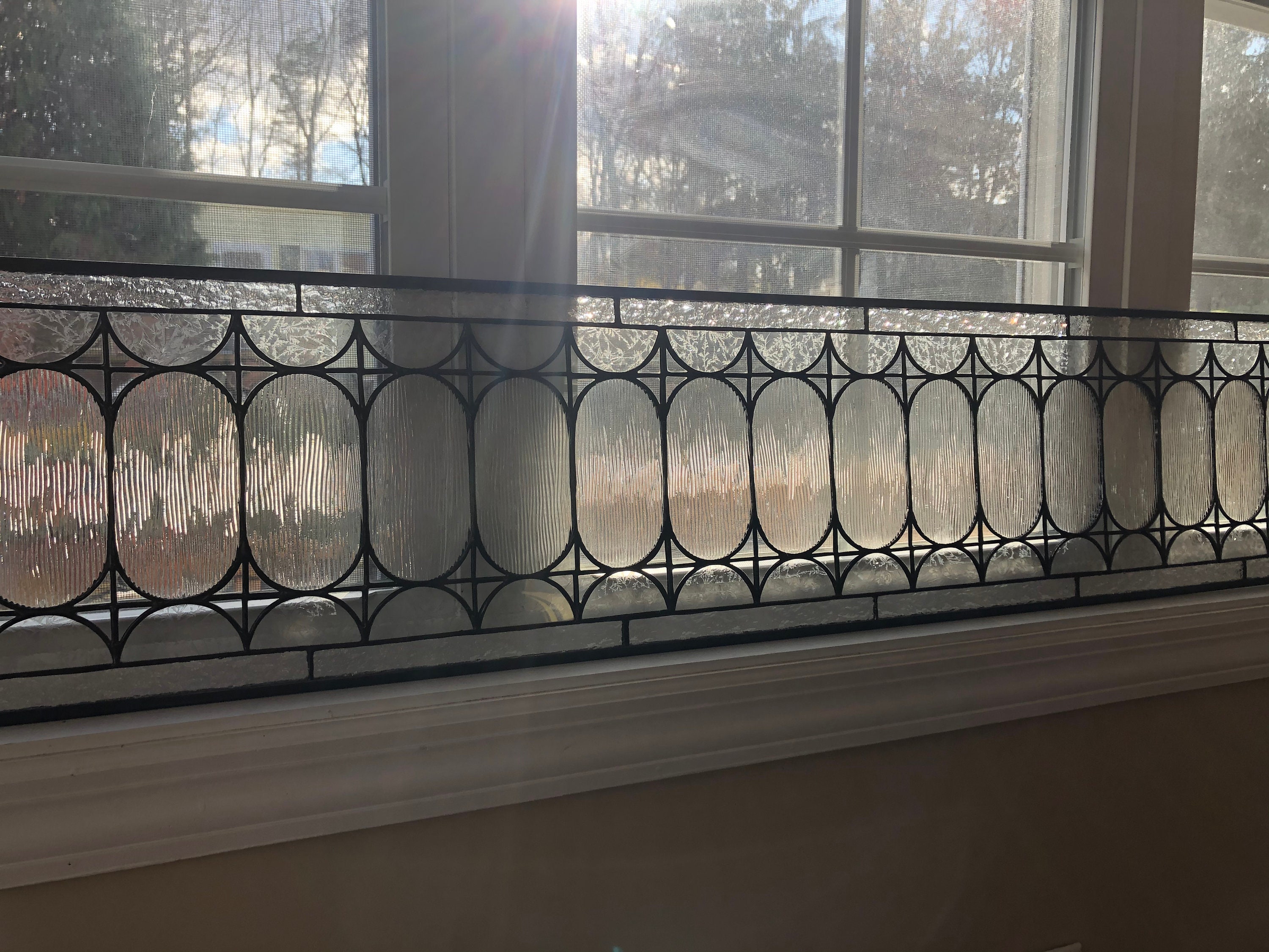 19-02X Transom Window in Clear Texture Glass - Etsy