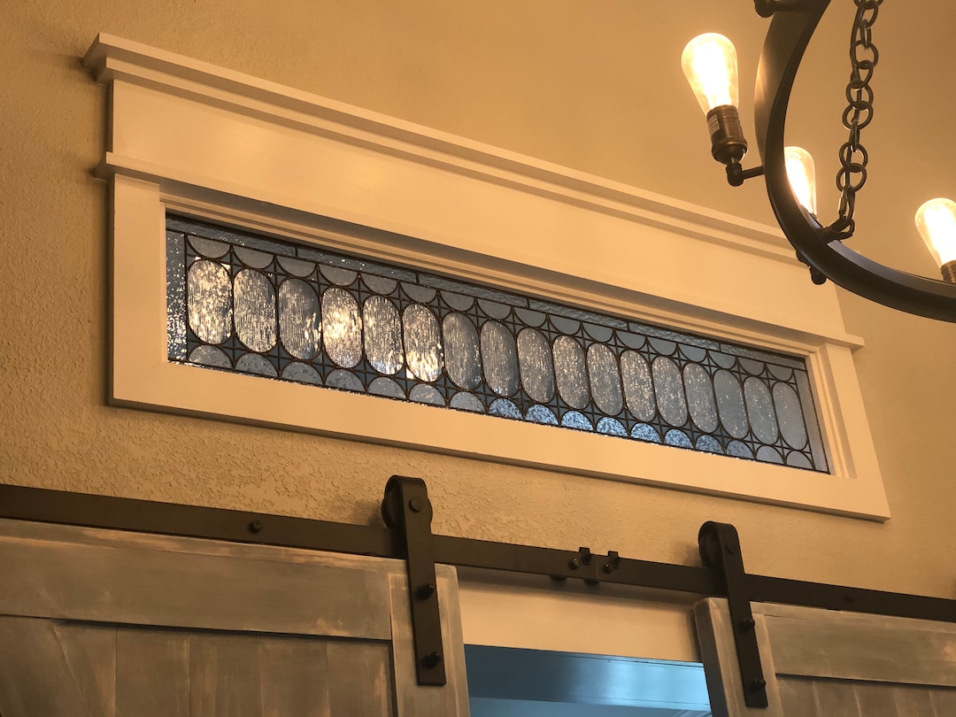 19-02X Transom Window in Clear Texture Glass - Etsy