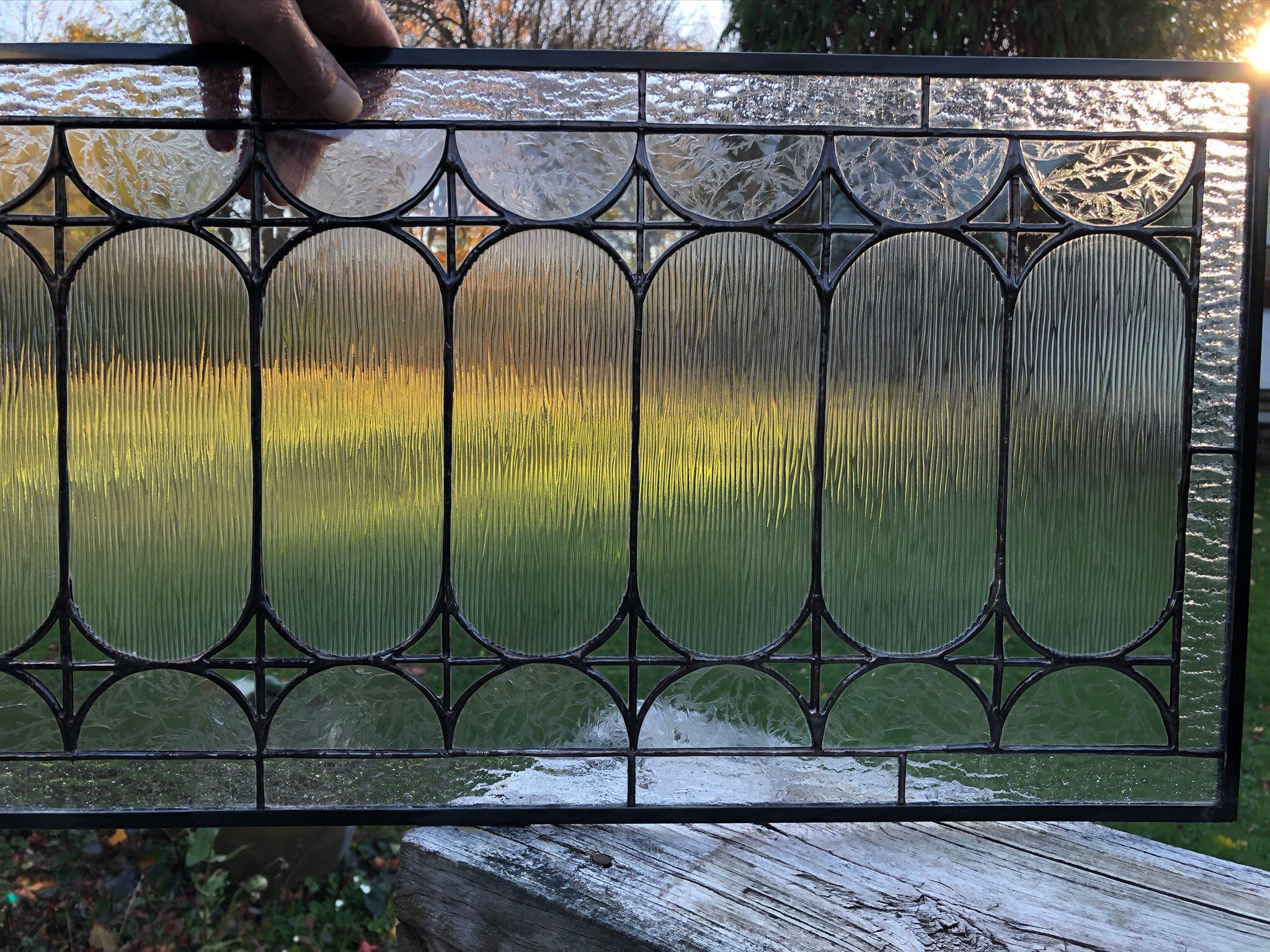 19-02 Transom Window in Clear Texture Glass - Etsy