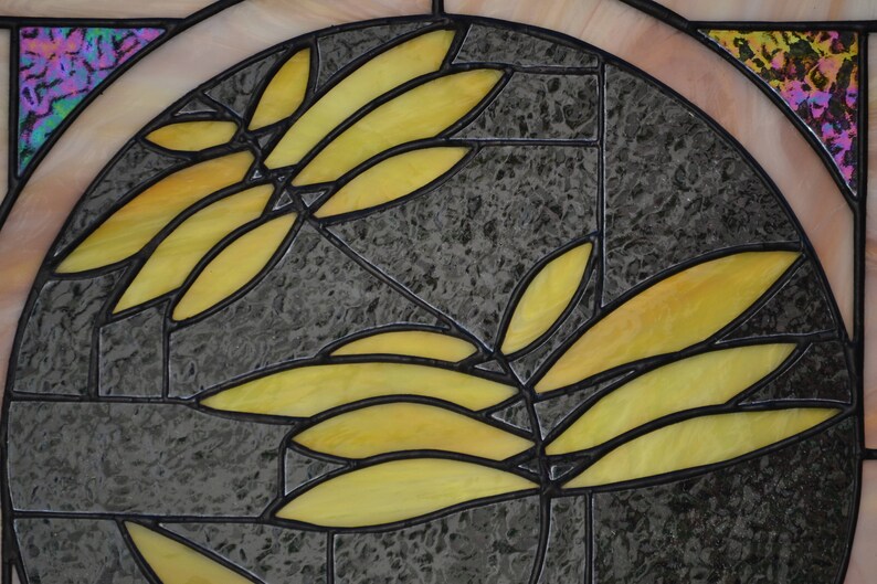 Whimsical Garden Motif Stained Glass Panel - Etsy