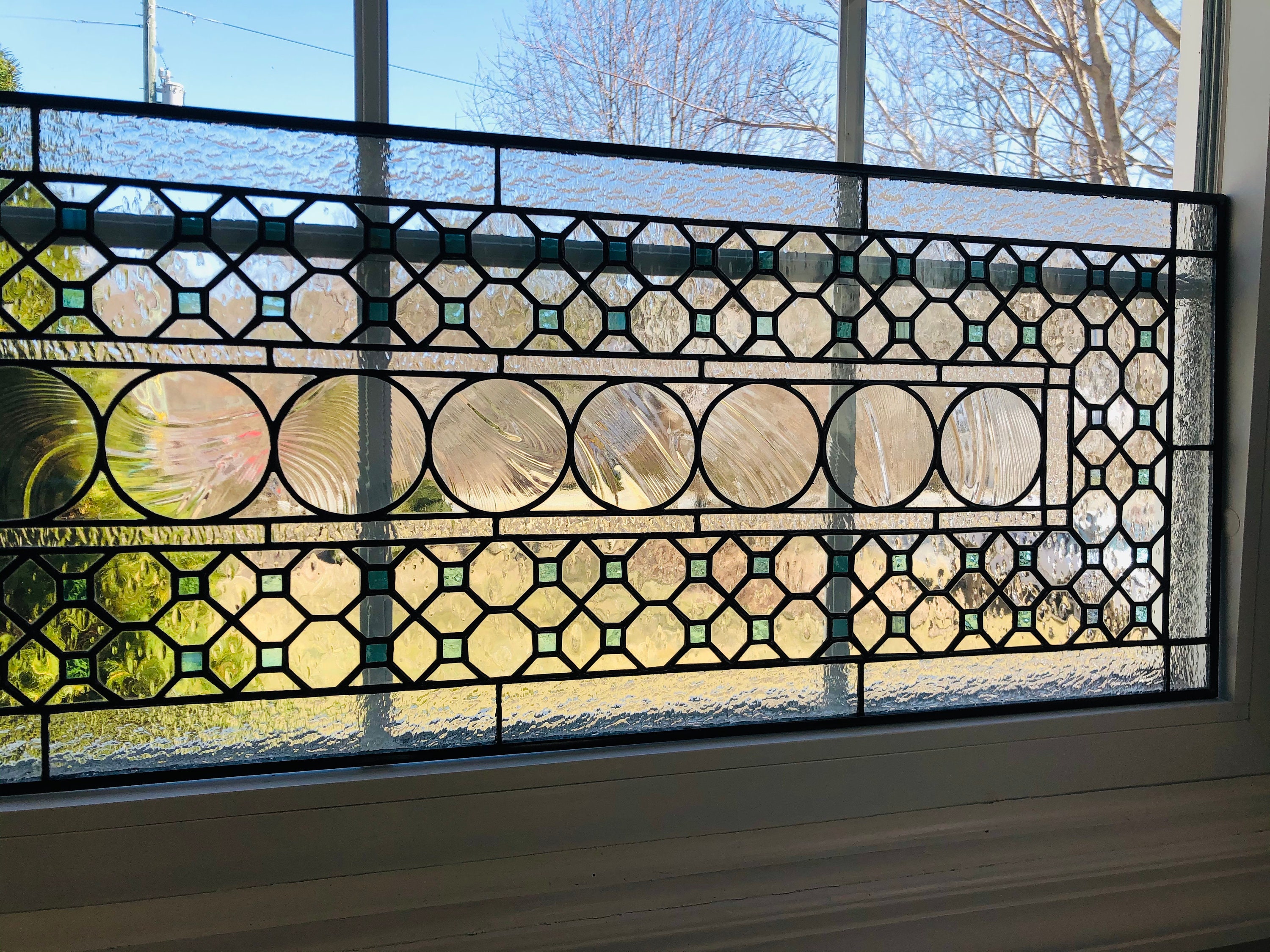 21-01 Custom Stained Glass Transom Window - Etsy