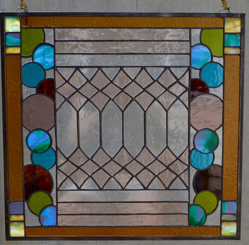 Custom stained glass panel combining a traditional arts and - Etsy Italia