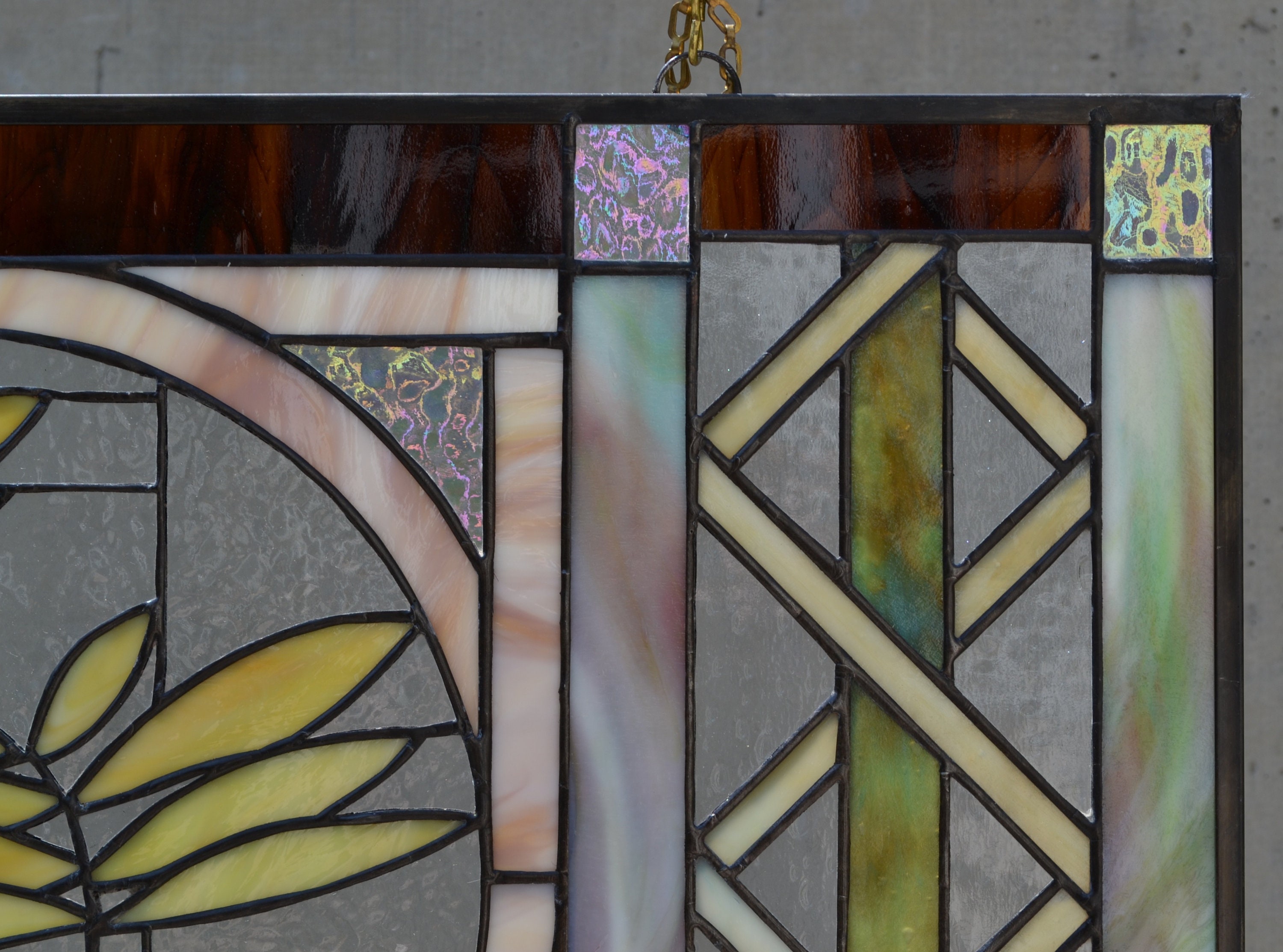 Whimsical Garden Motif Stained Glass Panel - Etsy
