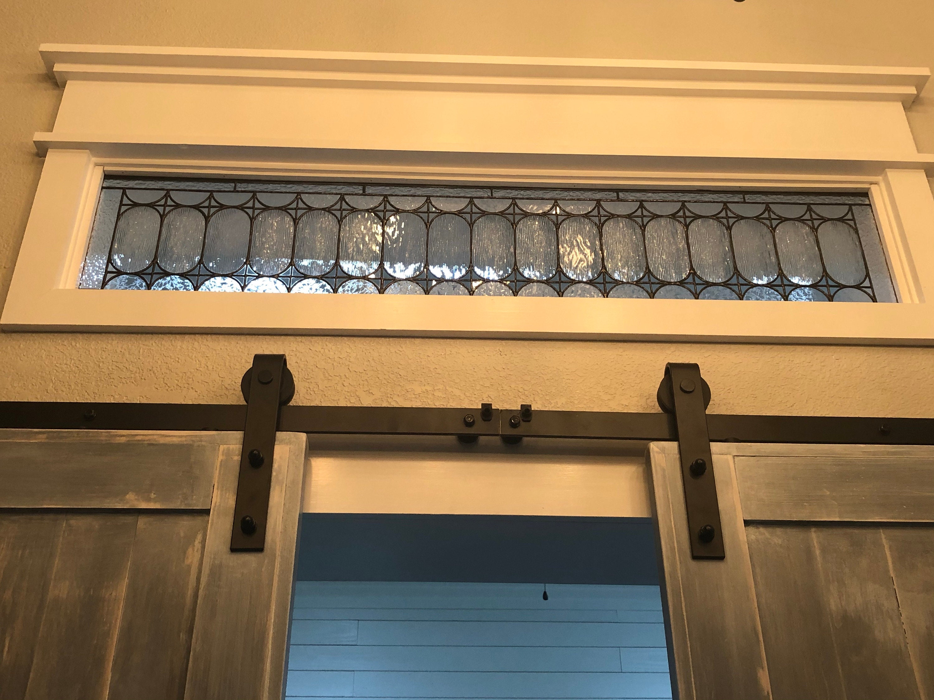 19-02X Transom Window in Clear Texture Glass - Etsy