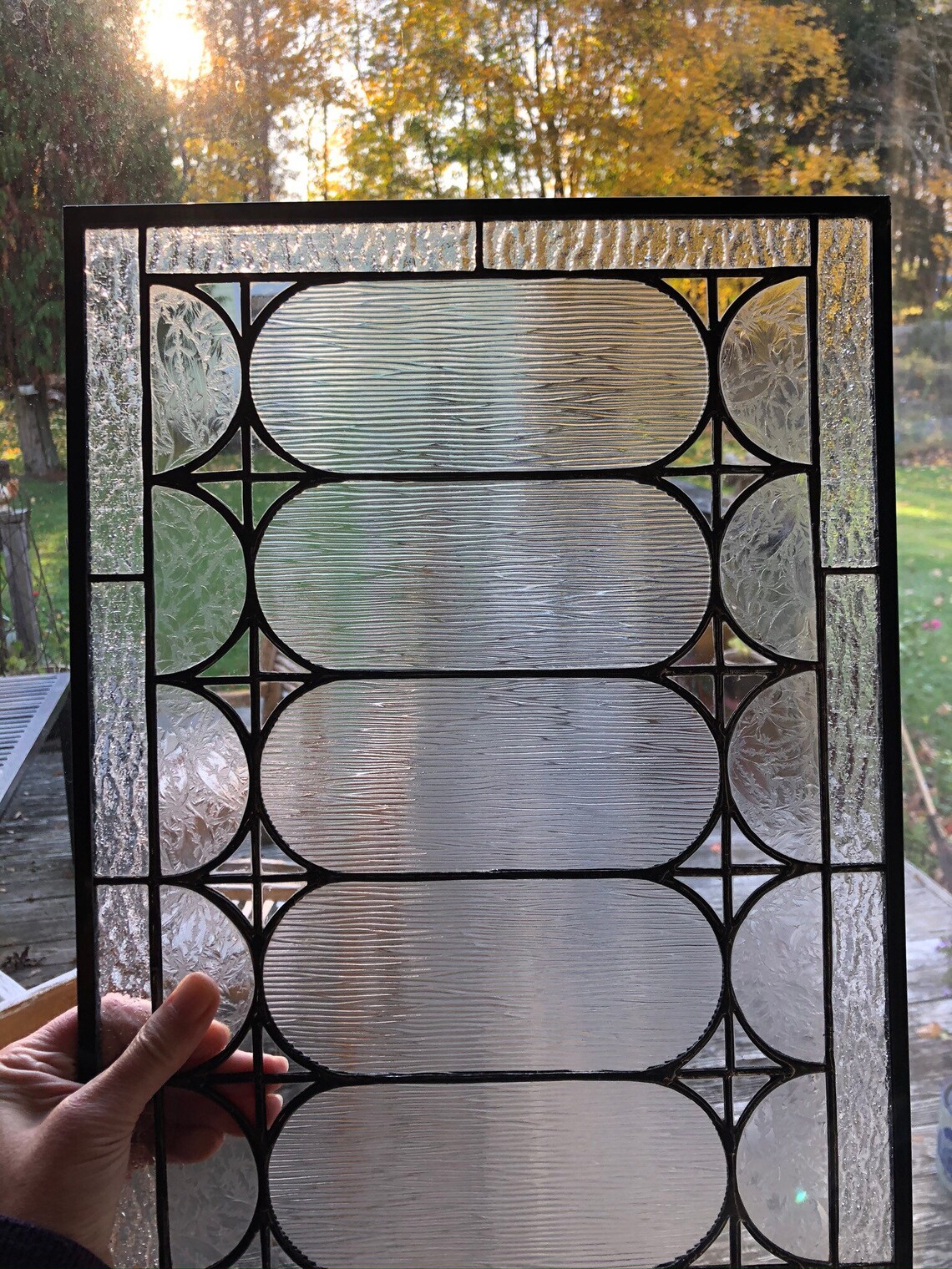 19-02 Transom Window in Clear Texture Glass | Etsy